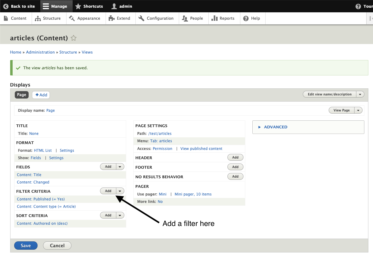 Drupal: Working with filters criteria - Full Stack Programmer
