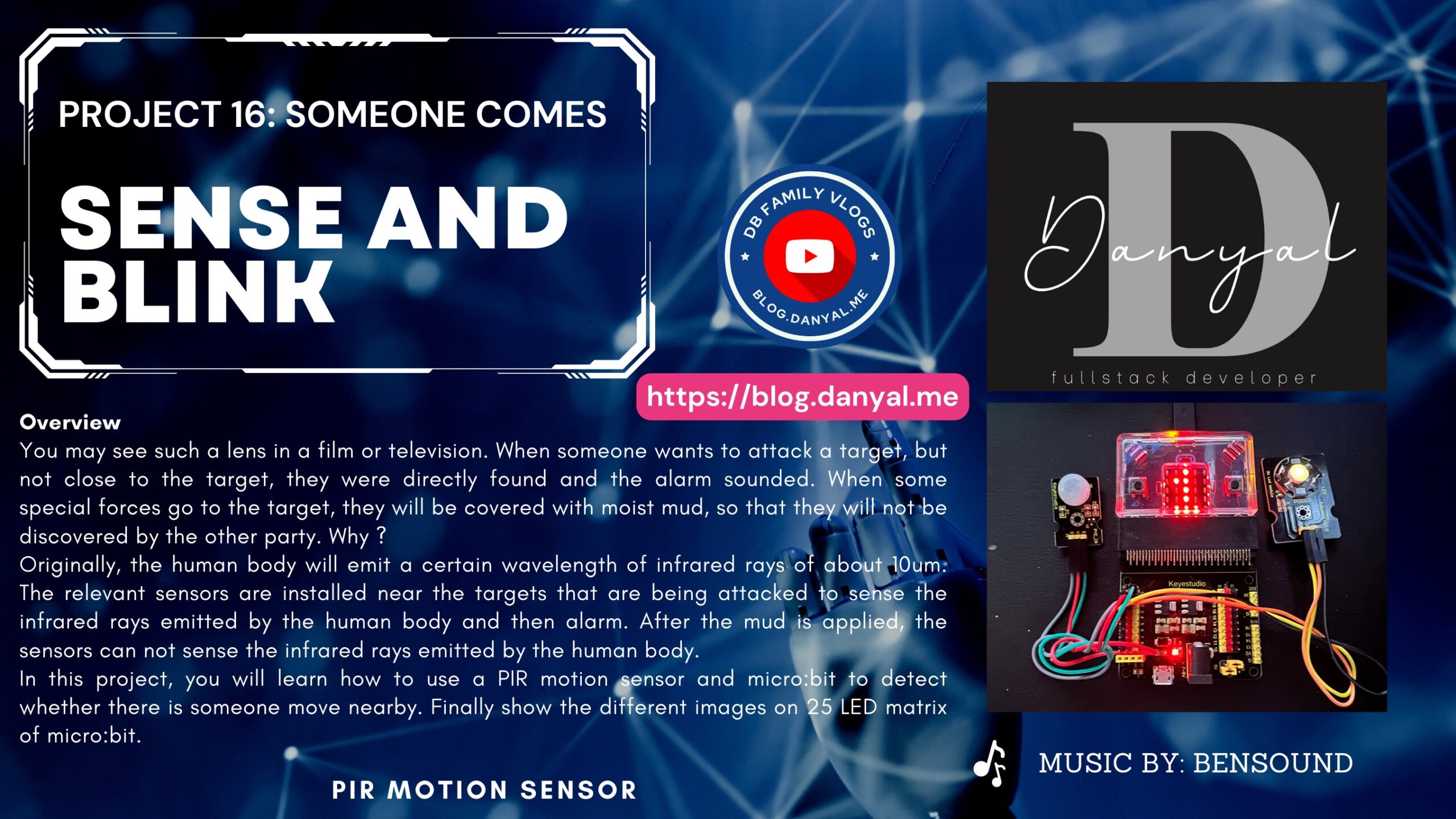 Microbit: Someone comes & sense and blink - Full Stack Programmer